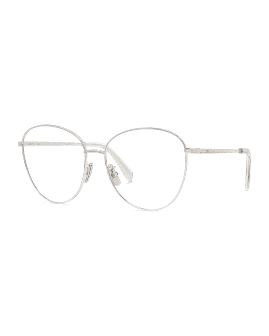 Celine Round Metal Optical Frames | Neiman Marcus