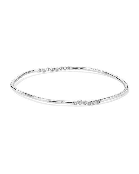 Ippolita Stardust Tiara Bangle in Sterling Silver with Diamonds ...