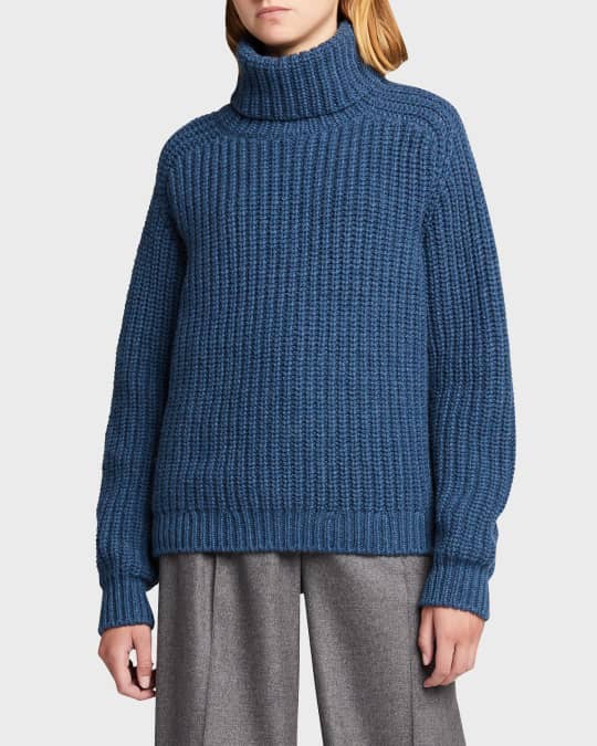 Loro Piana Cashmere Chunky Turtleneck Sweater | Neiman Marcus