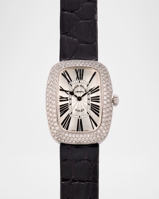 Franck Muller Galet Sterling Silver and Diamond Watch | Neiman Marcus