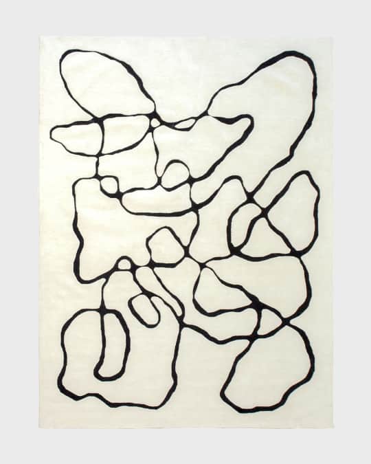 William D. Scott for Global Views Squiggle Hand-Tufted Rug, 9' x 12 ...