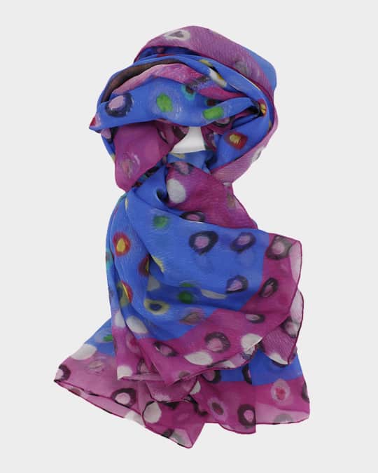 Mila & Such My Bleeding Heart Silk Chiffon Scarf | Neiman Marcus