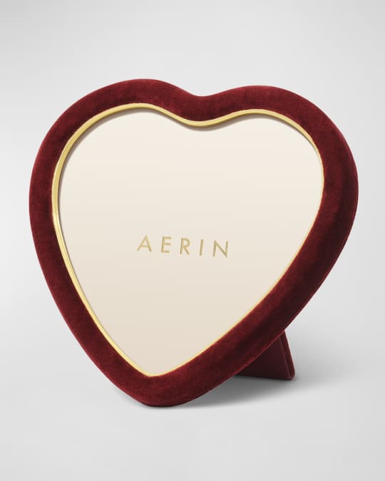 AERIN Valentina Velvet Heart Frame | Neiman Marcus