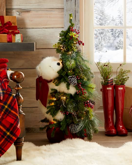 Ditz Designs By The Hen House Fireside Bear Tree, 40" | Neiman Marcus
