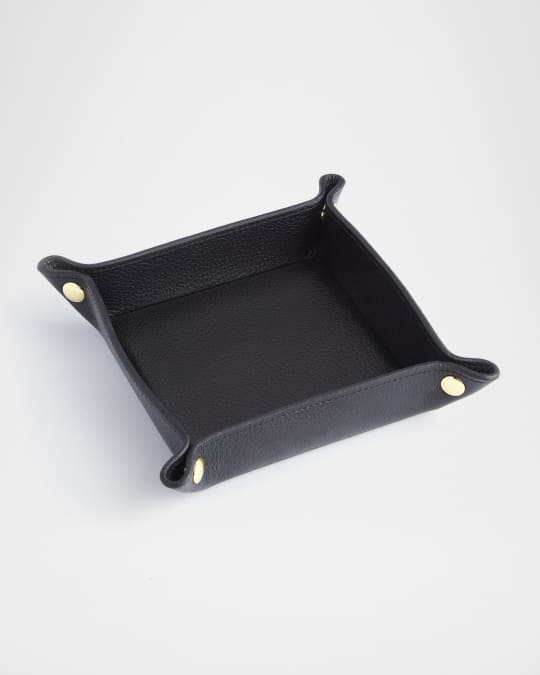 ROYCE New York Monogrammed Leather Catchall Valet Tray | Neiman Marcus
