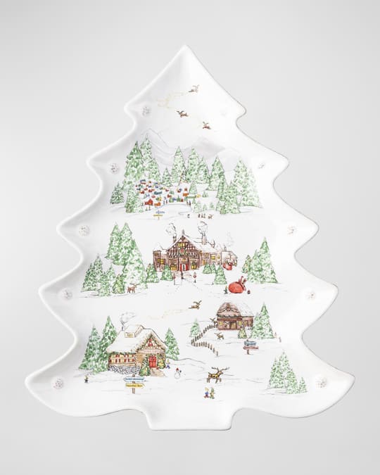 Juliska Berry & Thread North Pole 15" Tree Platter | Neiman Marcus