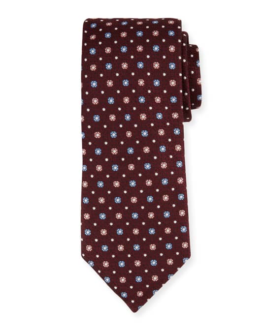 Canali Men's Alternating Circles Silk Tie | Neiman Marcus