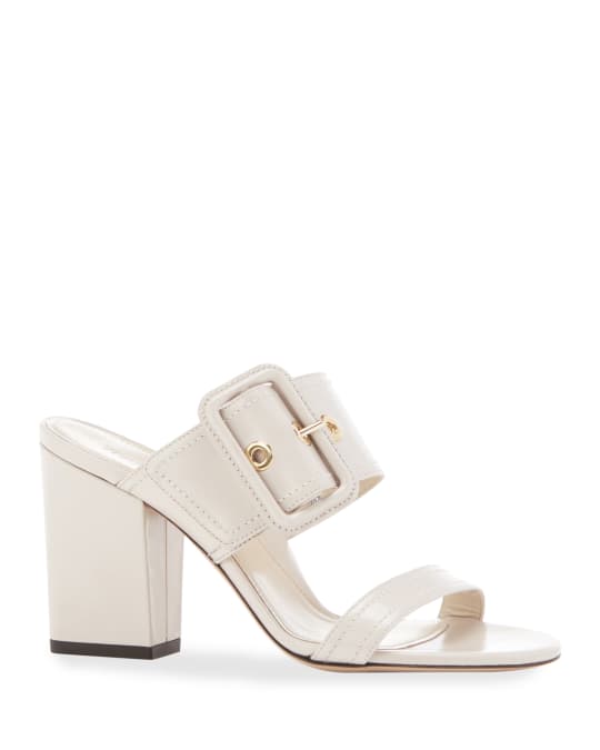 Marion Parke Louise Buckle Slide Sandals | Neiman Marcus