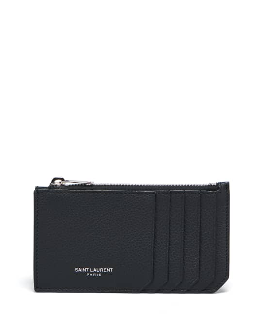 Saint Laurent Fragments Zip Card Case | Neiman Marcus