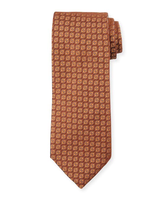 Charvet Men's Dotted Geometrics Silk Tie | Neiman Marcus