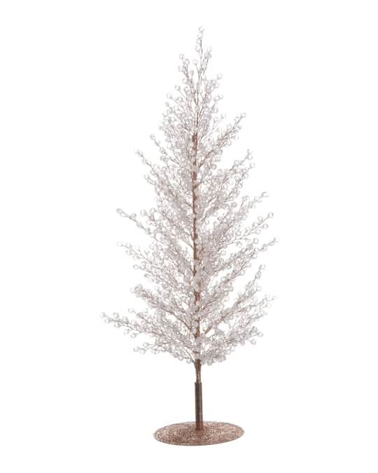Winward Home 20" Clear/Gold Diamond Sparkle Tree | Neiman Marcus