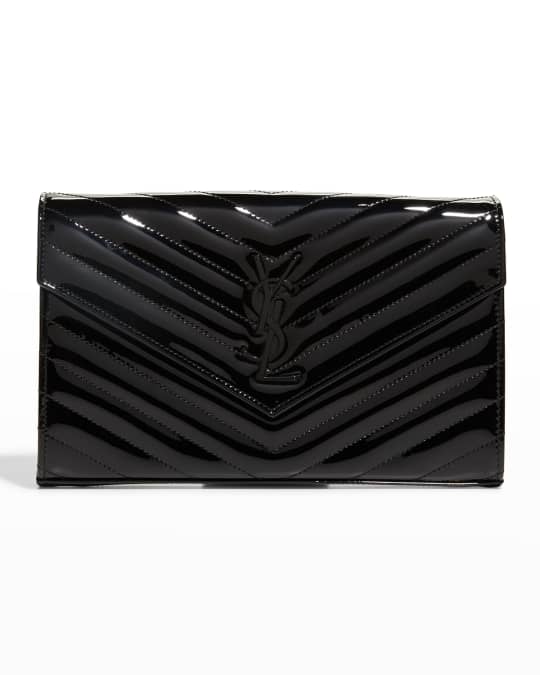 Saint Laurent YSL Monogram Quilted Wallet on Chain | Neiman Marcus