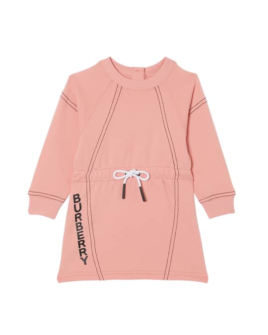 Burberry Girl's Laney Logo Script Printed Fleece Dress, Size 6M-2 ...