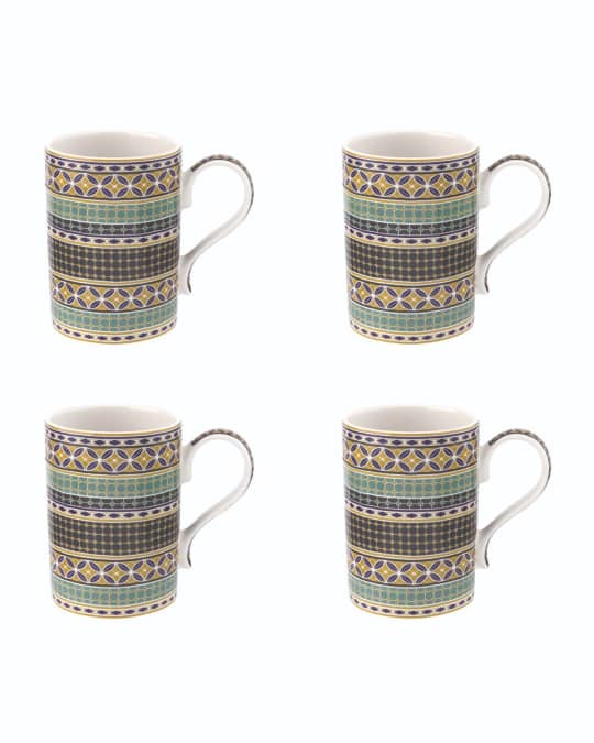 Portmeirion Atrium Geo Mugs, Set of 4 | Neiman Marcus