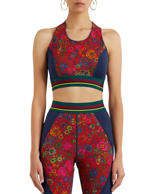 Etro Floral-Print Racerback Crop Top | Neiman Marcus