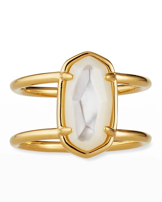 Kendra Scott 18k Gold Vermeil Elyse Double-Band Ring | Neiman Marcus