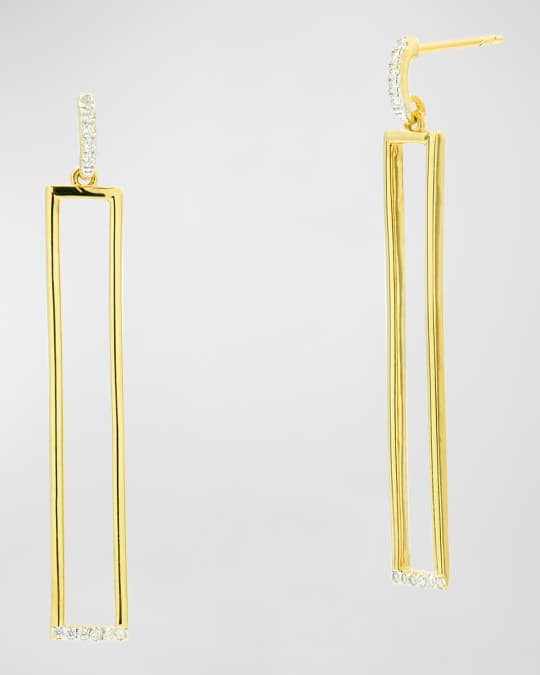 Freida Rothman Open Rectangular Drop Earrings | Neiman Marcus