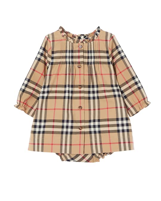 Burberry Girl's Marissa Vintage Check Dress w/ Matching Bloomers, Size ...