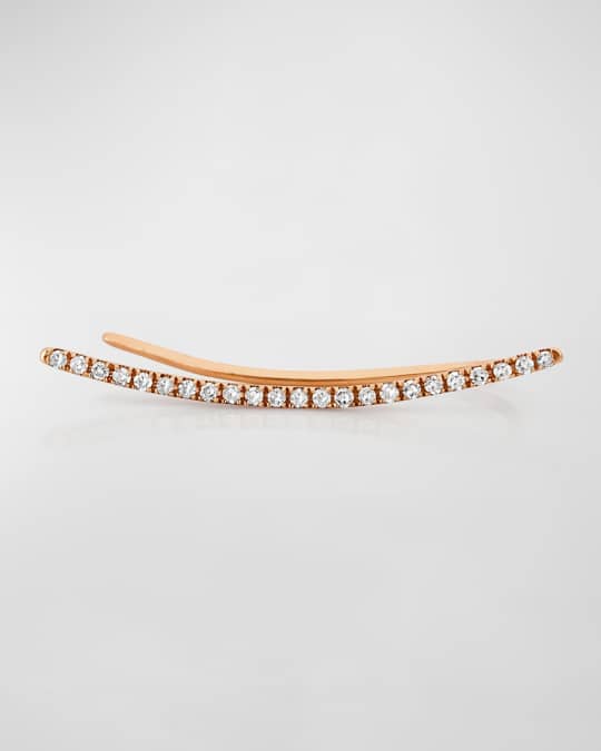 EF Collection 14K Gold & Diamond Bar Cuff Earring - Left | Neiman Marcus