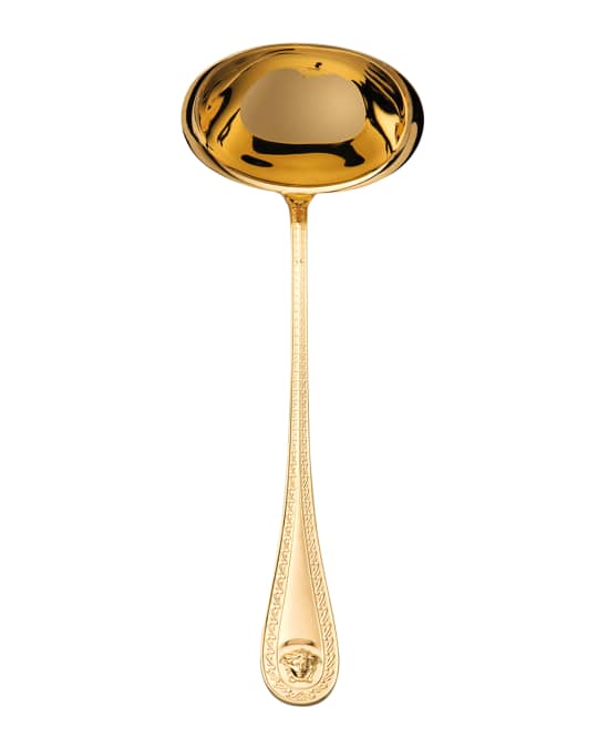 Versace Medusa Gold-Plated Soup Ladle | Neiman Marcus