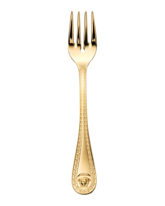 Versace Medusa Gold-Plated Fish Fork | Neiman Marcus