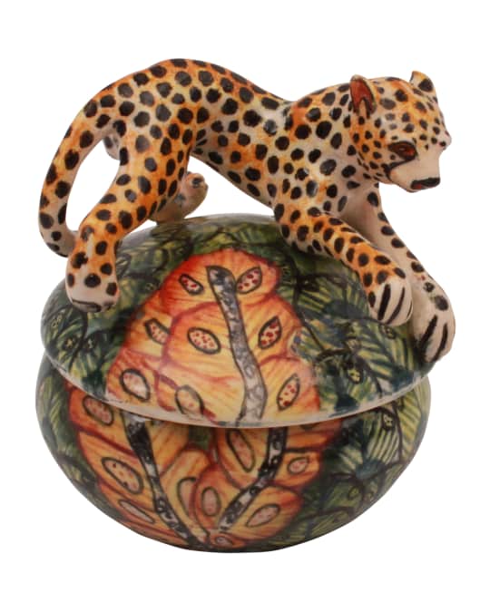 Ardmore Ceramic Art Cheetah Box | Neiman Marcus