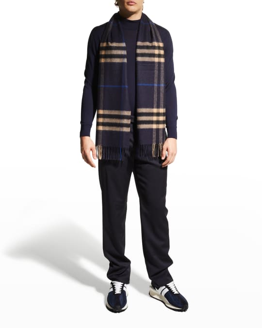 Burberry Men's Classic Check Cashmere Scarf | Neiman Marcus