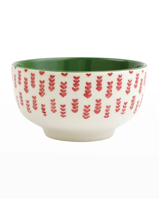 Vietri Mistletoe Arrow Small Footed Serving Bowl | Neiman Marcus