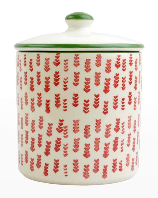 Vietri Mistletoe Arrow Cookie Jar | Neiman Marcus