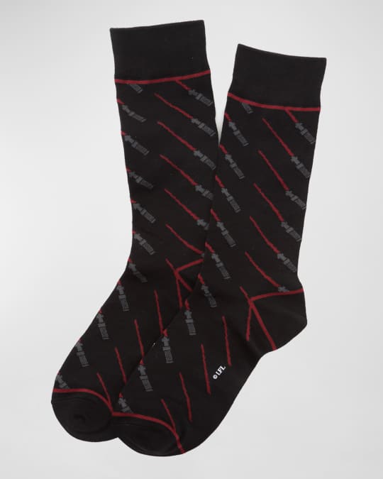 Cufflinks Inc. Men's Star Wars Red Lightsaber Socks | Neiman Marcus