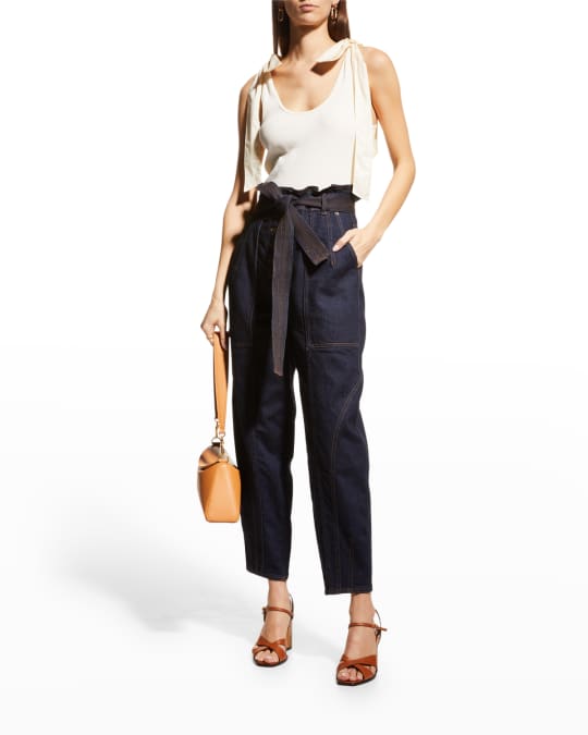 Ulla Johnson Bailey Bow-Shoulder Tank | Neiman Marcus