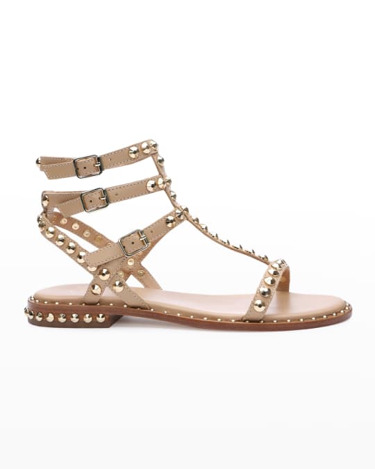 Ash Play Buckle-Trio Stud Gladiator Sandals | Neiman Marcus