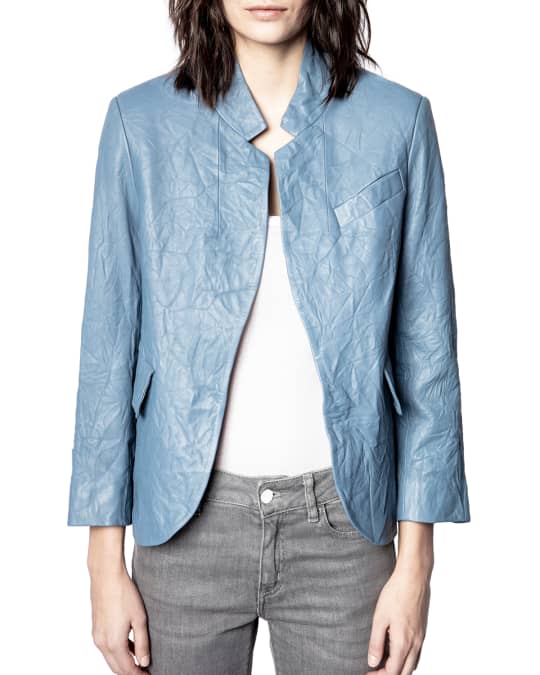 Zadig & Voltaire Verys Creased Leather Jacket | Neiman Marcus