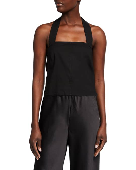 Vince Square-Neck Halter Top | Neiman Marcus