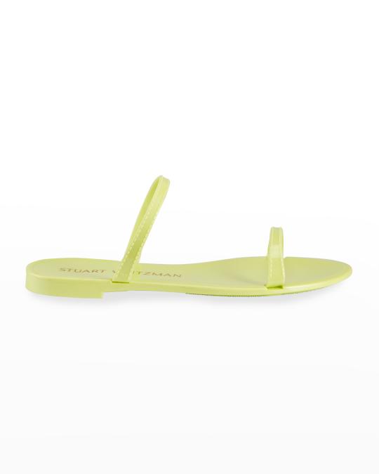 Stuart Weitzman Sawyer Jelly Slide Flat Sandals | Neiman Marcus