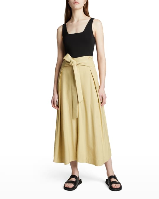 Vince Belted High-Waist Culottes | Neiman Marcus
