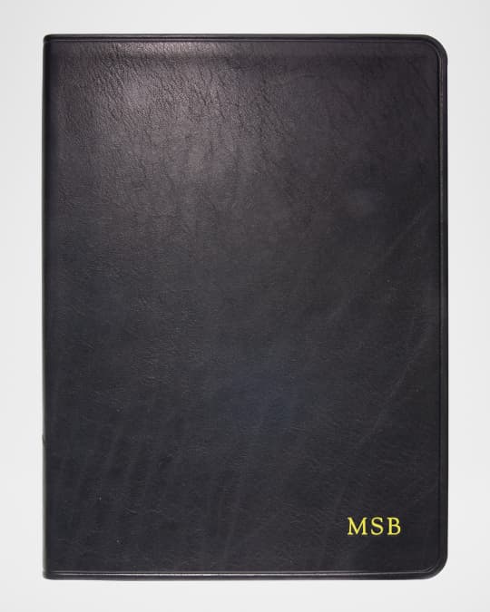 Graphic Image Lined Soft Cover Leather Journal, 9" | Neiman Marcus