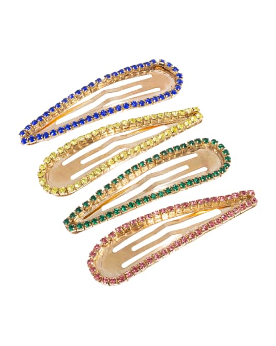 L. Erickson Flashy Crystal Faux-Crystal Hair Clips, Set of 4 | Neiman ...