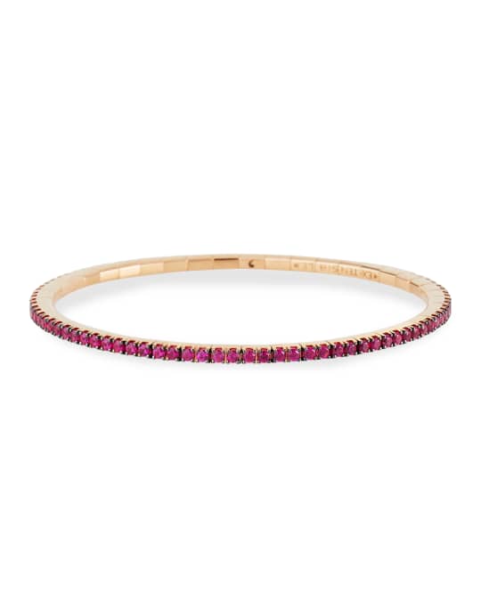 Extensible 18k Rose Gold Ruby Stretch Tennis Bracelet | Neiman Marcus