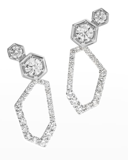 Luminous Diamonds 18K White Gold Pavé and Luminous Diamond Drop ...