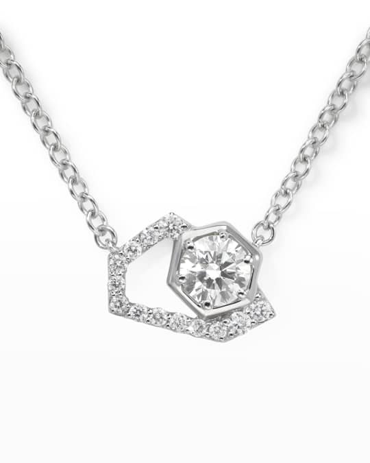 Luminous Diamonds 18K White Gold Pave and Luminous Diamond Pendant ...