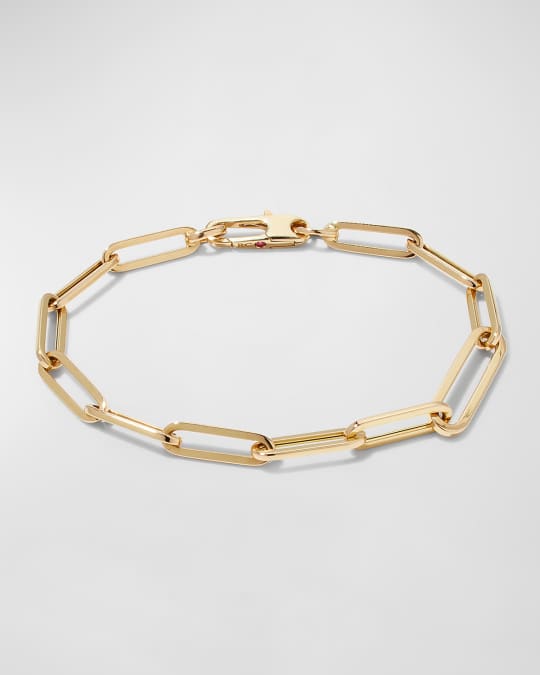 Roberto Coin 18k Gold Paper Clip Chain-Link Bracelet | Neiman Marcus