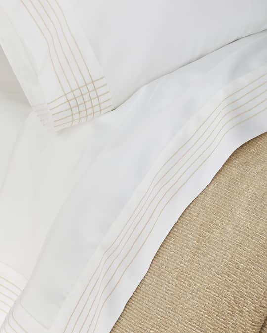 Ralph Lauren Home Organic Handkerchief Embroidery King Flat Sheet ...