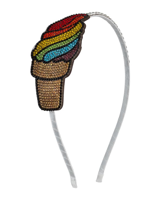 Bari Lynn Girl's Ice Cream Embellished Headband | Neiman Marcus