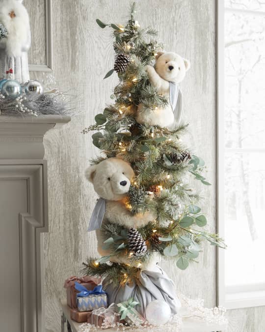 Ditz Designs Frosted Pastel Play 4' Christmas Tree with Polar Bears ...