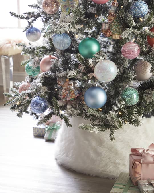 Neiman Marcus White Faux-Fur Tree Collar | Neiman Marcus