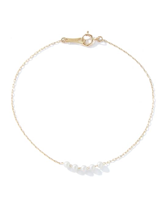 Mizuki 14k Akoya Pearl-Section Chain Bracelet | Neiman Marcus
