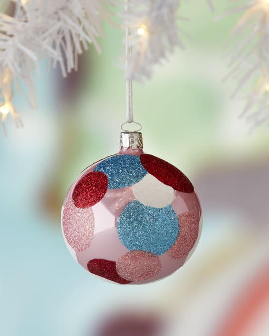 Neiman Marcus 8cm Ball Light Rose Opal Christmas Ornament | Neiman Marcus