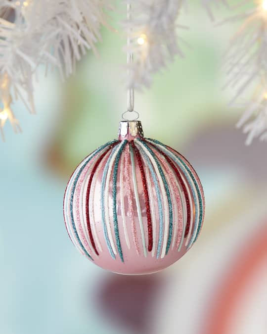 Neiman Marcus 8cm Ball Light Rose Opal Christmas Ornament | Neiman Marcus