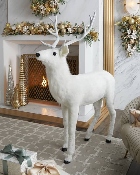 Mark Roberts Medium Mechanical Snow Deer, 45" x 66" | Neiman Marcus